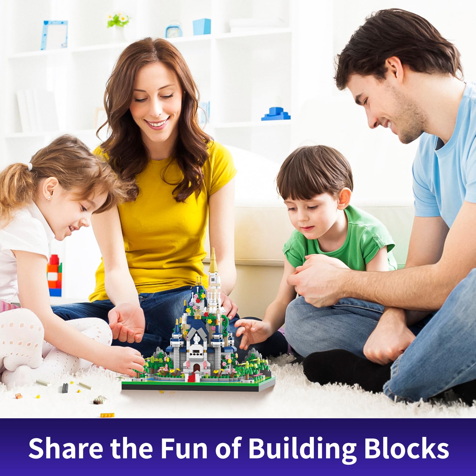 Set de jucarii pentru blocuri de constructie Castelul de vis, micro ...