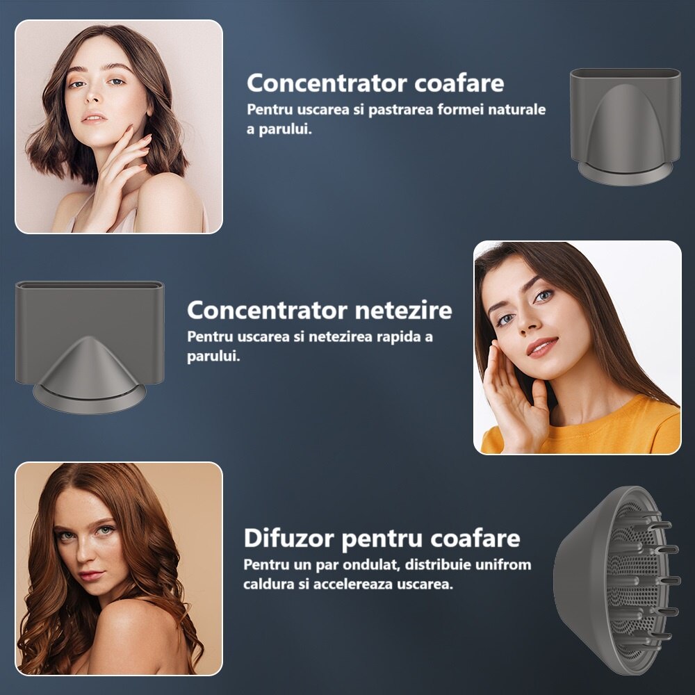 Uscator de Par Profesional Velisse™, Feon, Ultra-Puternic, 2000 W, 110. ...