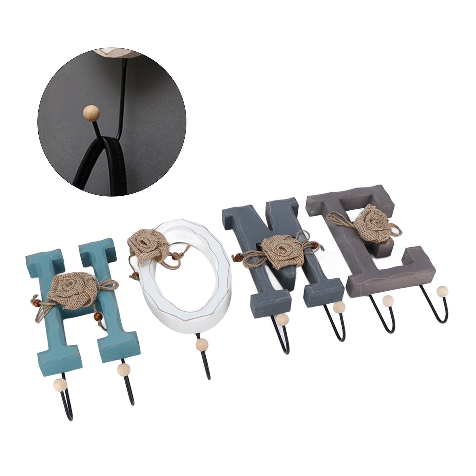 Semn decorativ pentru acasa, Bizaical, set 4 litere, material lemn si ...