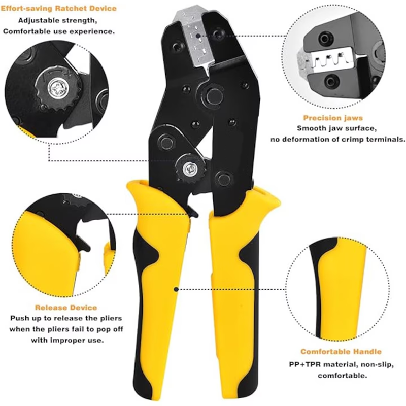 Set cleste sertizare si 600 papuci electrici, Conector rapid masculin ...