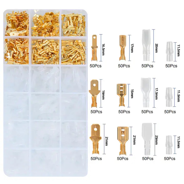 Set cleste sertizare si 600 papuci electrici, Conector rapid masculin ...