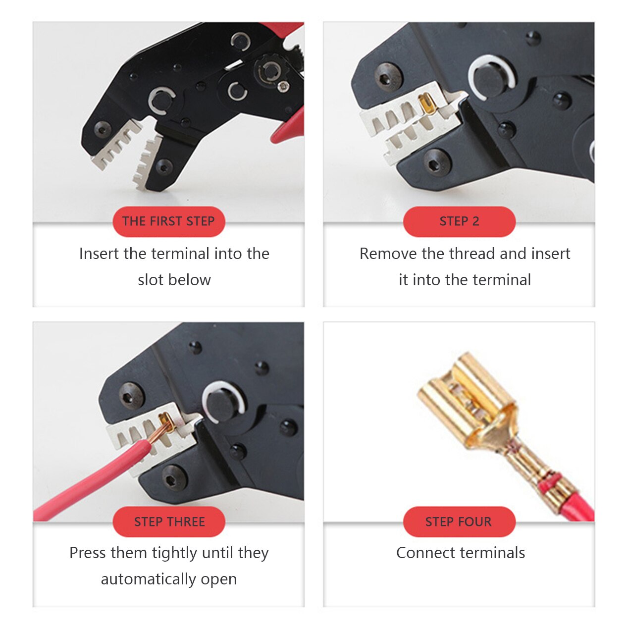 Set cleste sertizare si 600 papuci electrici, Conector rapid masculin ...