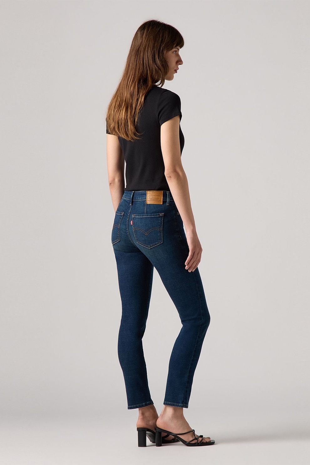 Levi's, Blugi crop slim fit 712™, Bleumarin, W28-L30 - eMAG.ro