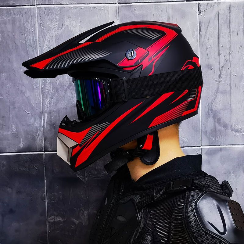 Set Casca de Protectie cu Manusi, VPUINEFE, Ochelari si Cagula, Moto ...