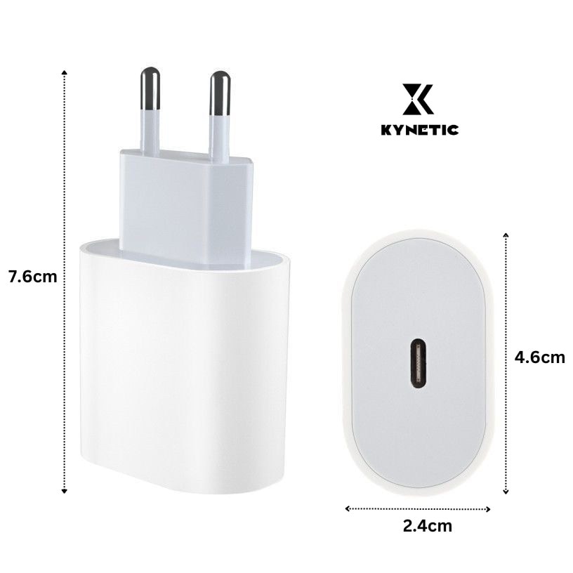 Incarcator rapid PD3.0 30W cu cablu USB-C 100cm, Kynetic®, pentru ...