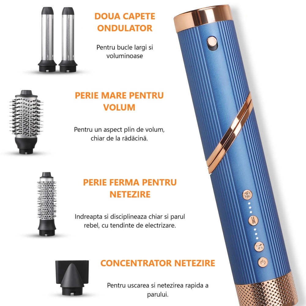 Ondulator 5 in 1 Velisse™ Pro, Uscator de Par Profesional, 1500 W ...