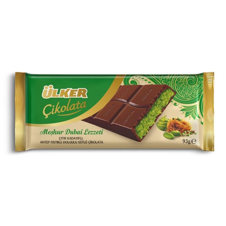 Ciocolata Dubai cu crema de fistic si kadayif Ulker, 93g - eMAG.ro