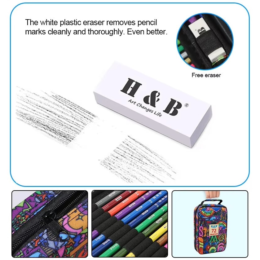 Set de 120 Creioane Colorate, Multicolor cu Penar, Carti de colorat ...
