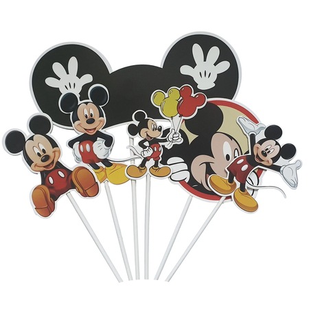 Set 6 Decoratiuni Tort cu Mickey Mouse - eMAG.ro