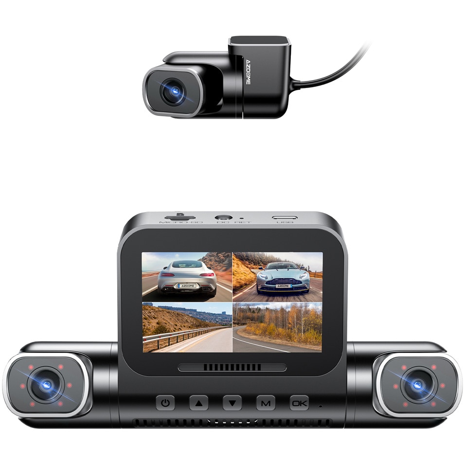 Camera auto de bord AZDOME M660 cu 4 canale 2K+3x1080P, WiFi 5G, WDR ...