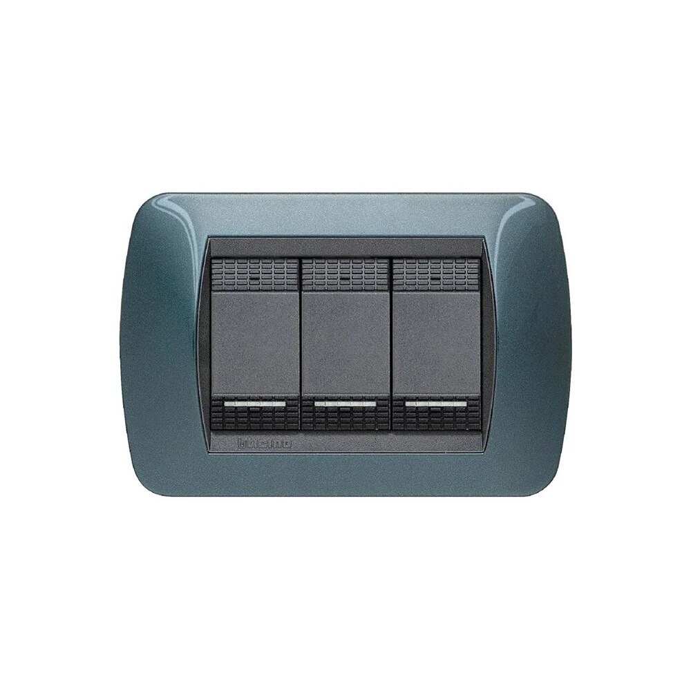 Rama 3 module, BTICINO Living, Albastru - eMAG.ro