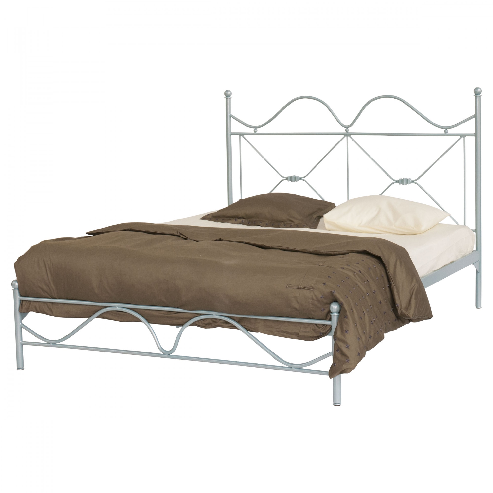 Pat din fier forjat Alesis Seneoual, cu tablie mica, 170x210 cm - eMAG.ro