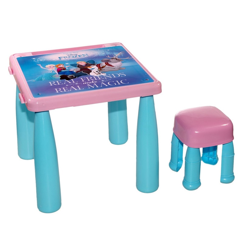 Masuta si scaun pentru copii, 43 x 39 cm, model Frozen - eMAG.ro