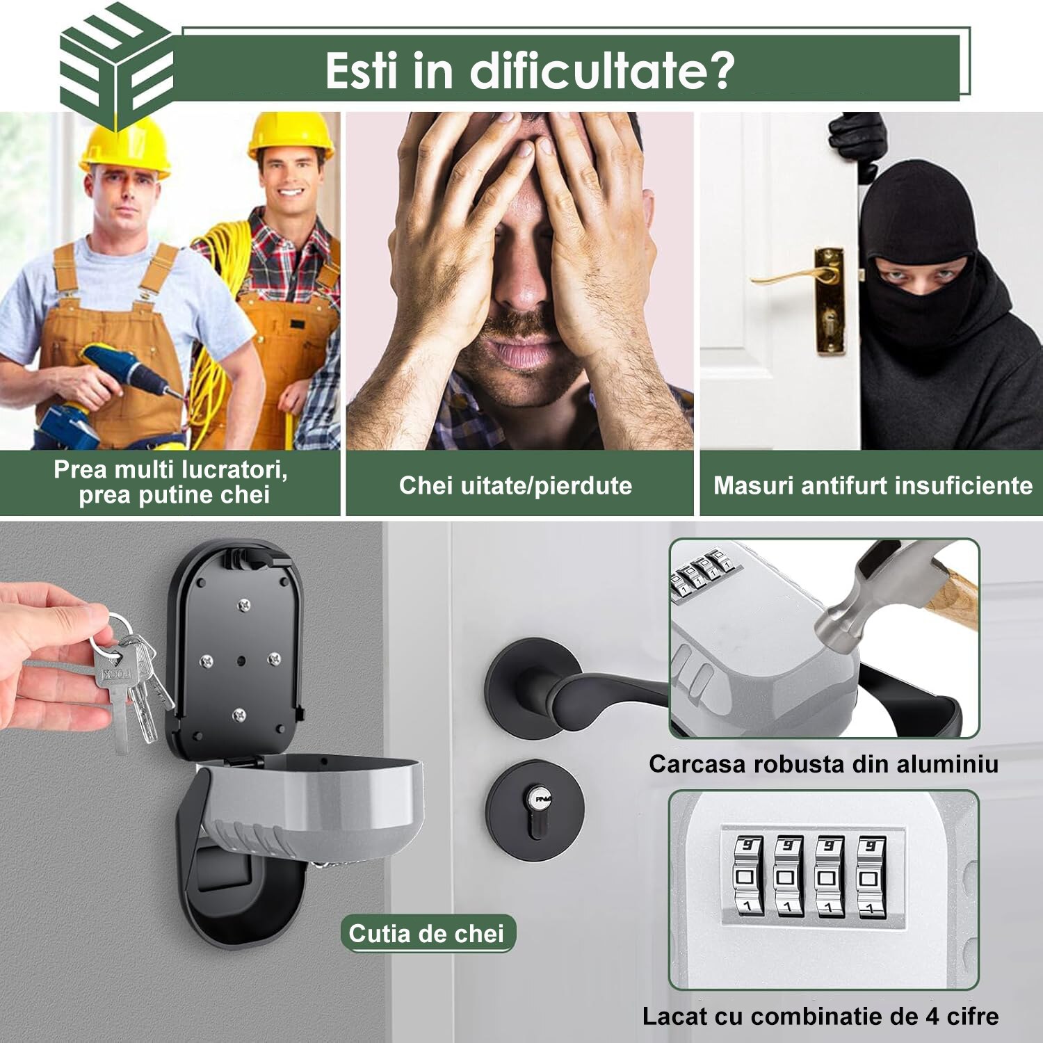 Cutie pentru Chei, BYONDSELF®, Aliaj de Aluminiu, Capac Impermeabil ...