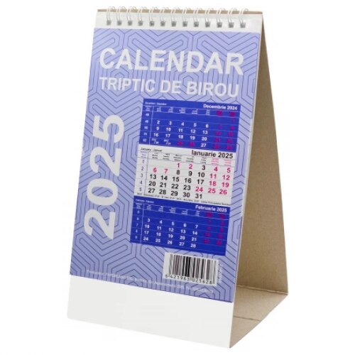 Calendar triptic de birou 2025, PAPERLAND - eMAG.ro