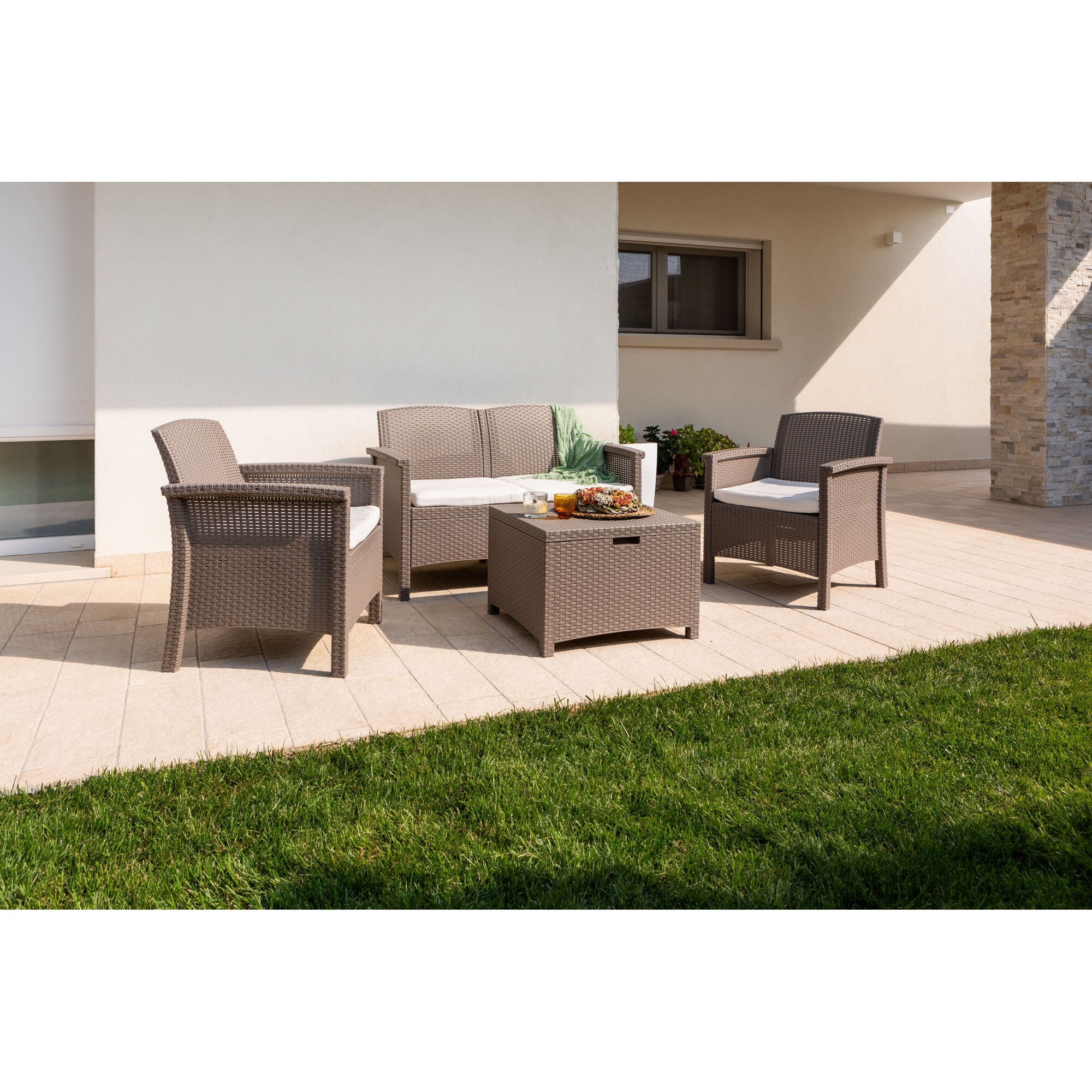 Set gradina / terasa masa multifunctionala 60x54x41 cm, canapea ...