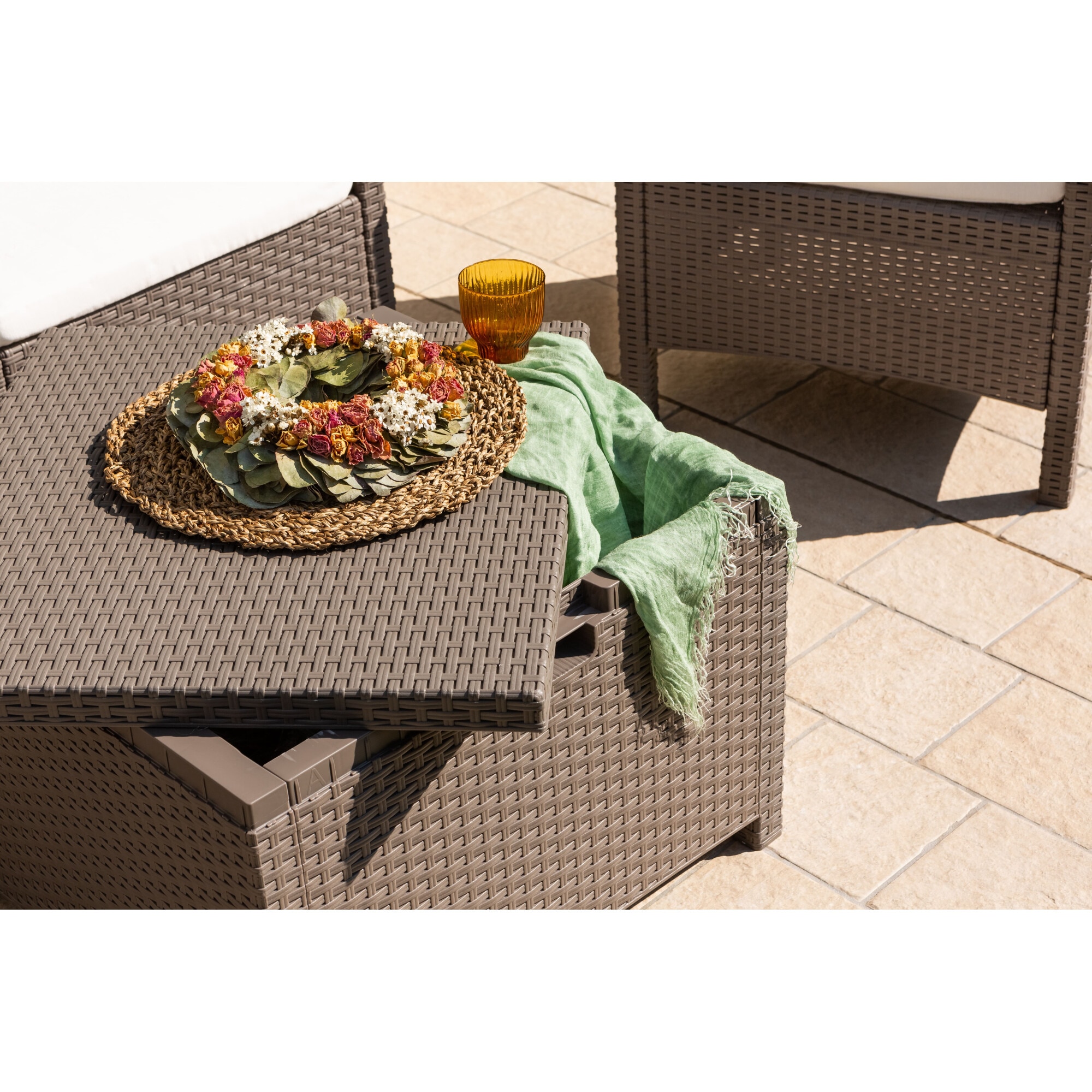 Set gradina / terasa masa multifunctionala 60x54x41 cm, canapea ...