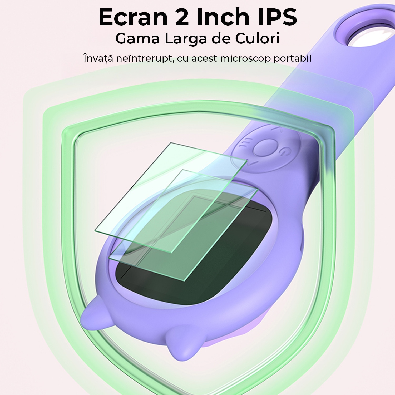 Microscop pentru Copii Educational, Portabil, Zoom 500x, Camera 2 MP ...