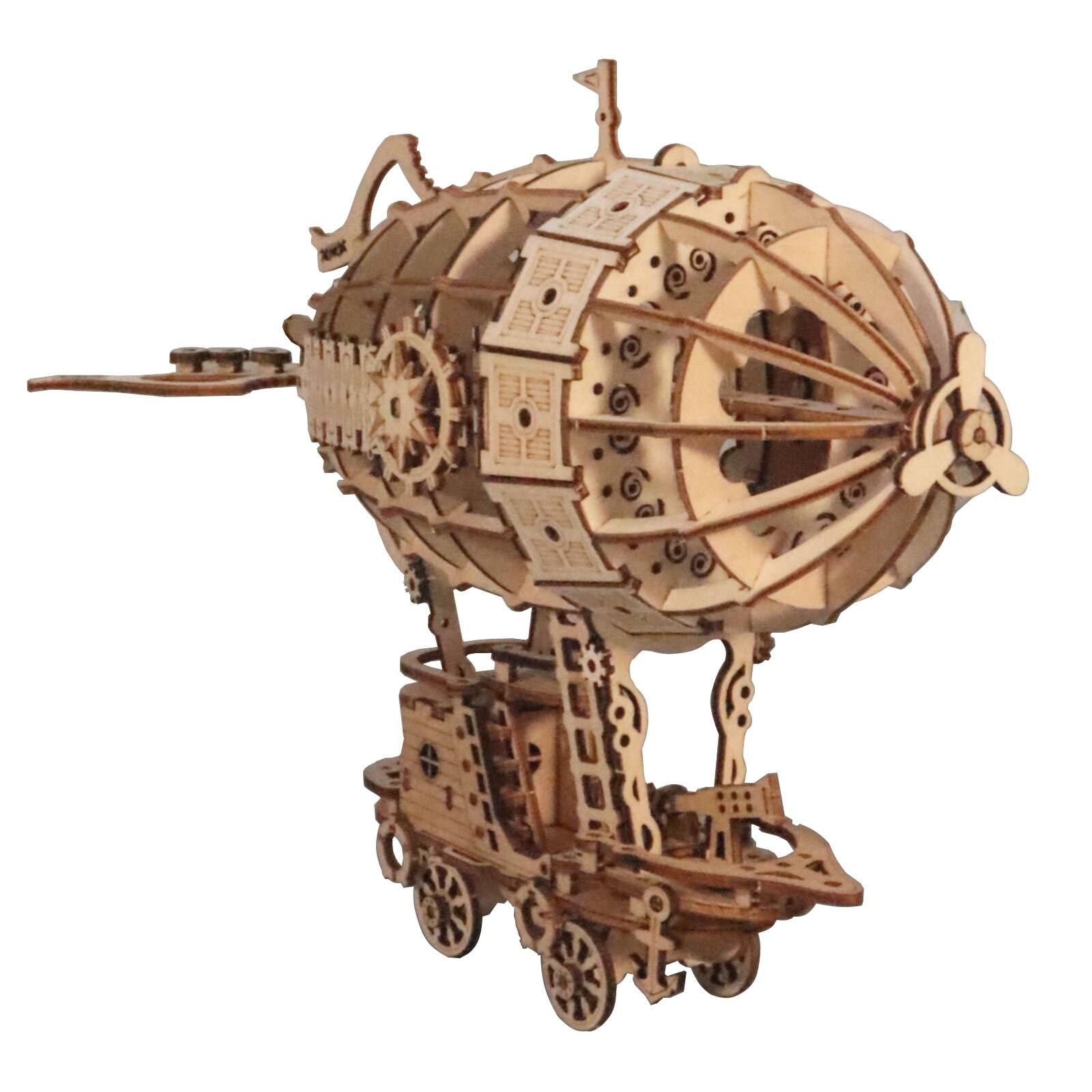 Model 3D din lemn, Music Park, aeronava, 160 piese, lemn, 18.5x12.8x16 ...