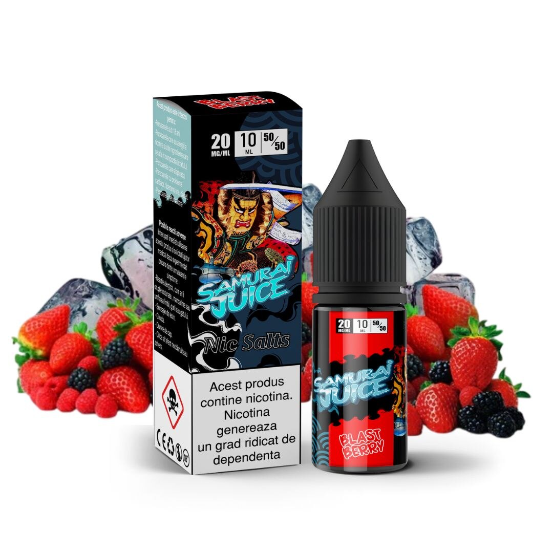 Lichid pentru Tigara Electronica Samurai Juice, 10 ml, Blast Berry, 20mg/ml - eMAG.ro