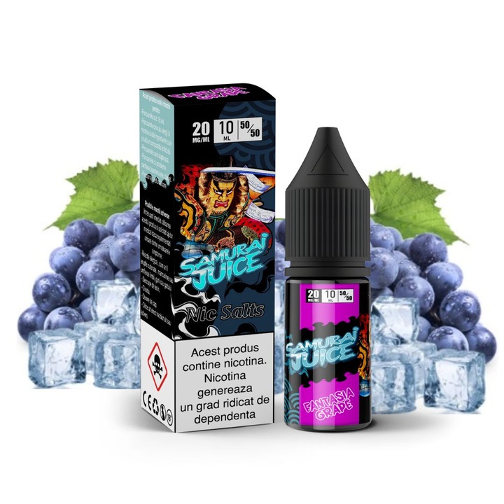 Lichid pentru Tigara Electronica Samurai Juice, 10 ml, Fantasia Grape, 20mg/ml - eMAG.ro
