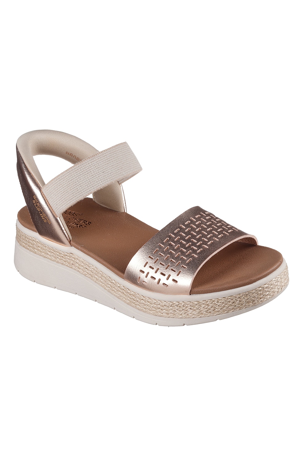 Skechers, Sandale cu talpa wedge Slip Ins™ Sun Ray, Auriu rose, 36 ...