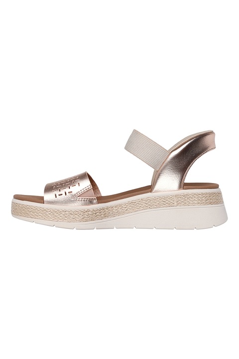 Skechers, Sandale cu talpa wedge Slip Ins™ Sun Ray, Auriu rose, 36 ...