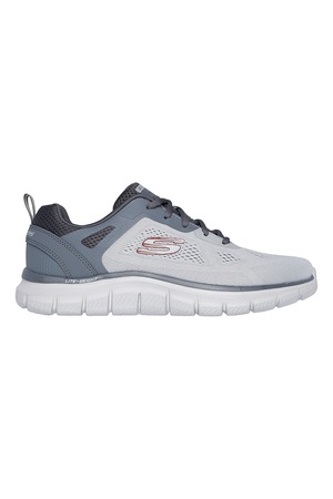 Skechers, Pantofi sport cu sireturi Track Broader, Gri cenusiu, 48.5 ...