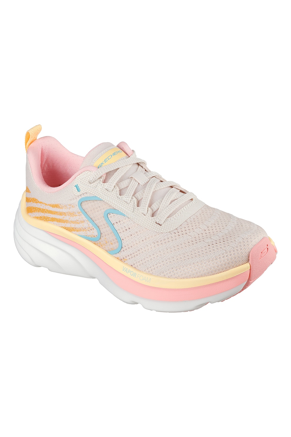 Skechers, Pantofi sport relaxed fit D'Lux Vapor, Galben, Roz pal, 39 ...
