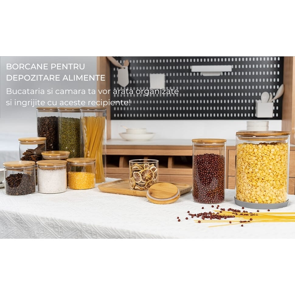 Set 3 Borcane din Sticla Elindor® cu Capac Etans, Borcan 2000 ml Ideal ...