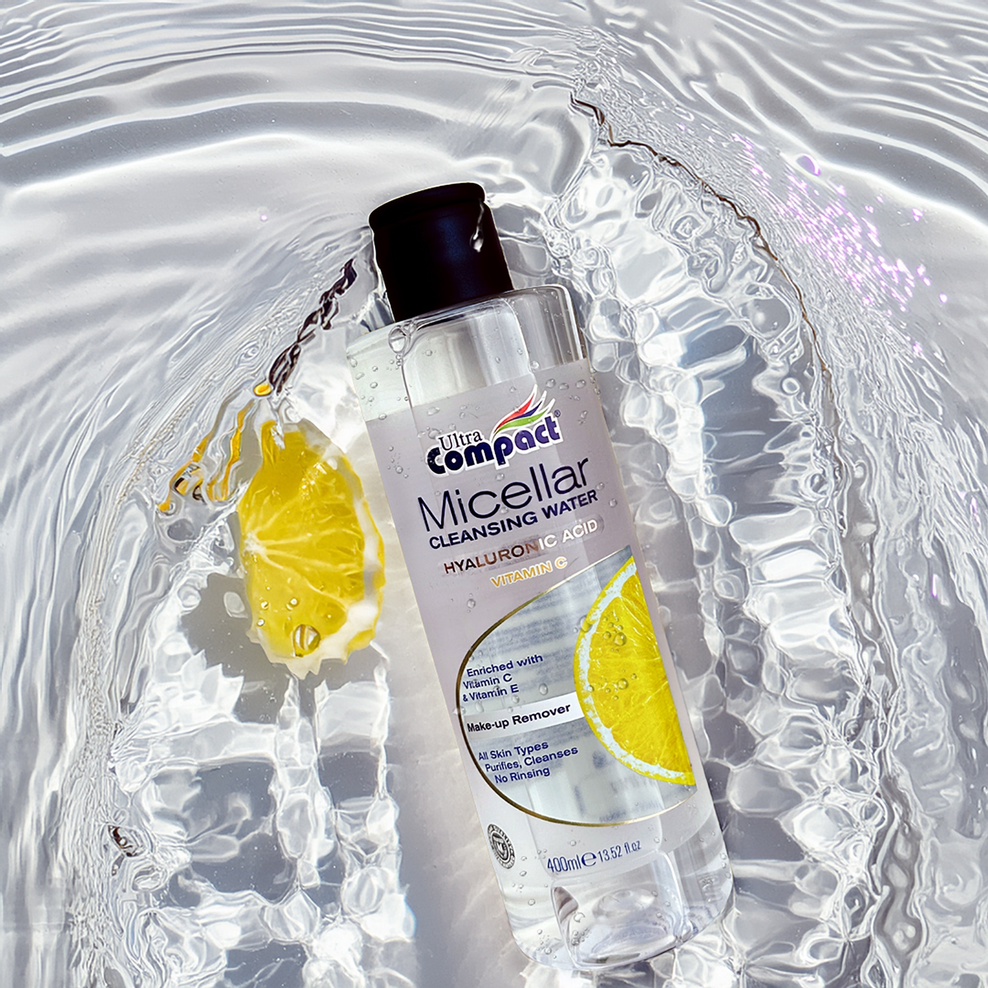 Set Apa Micelara cu Vitamina C si Hyaluron Ultra Compact, 400 ml ...