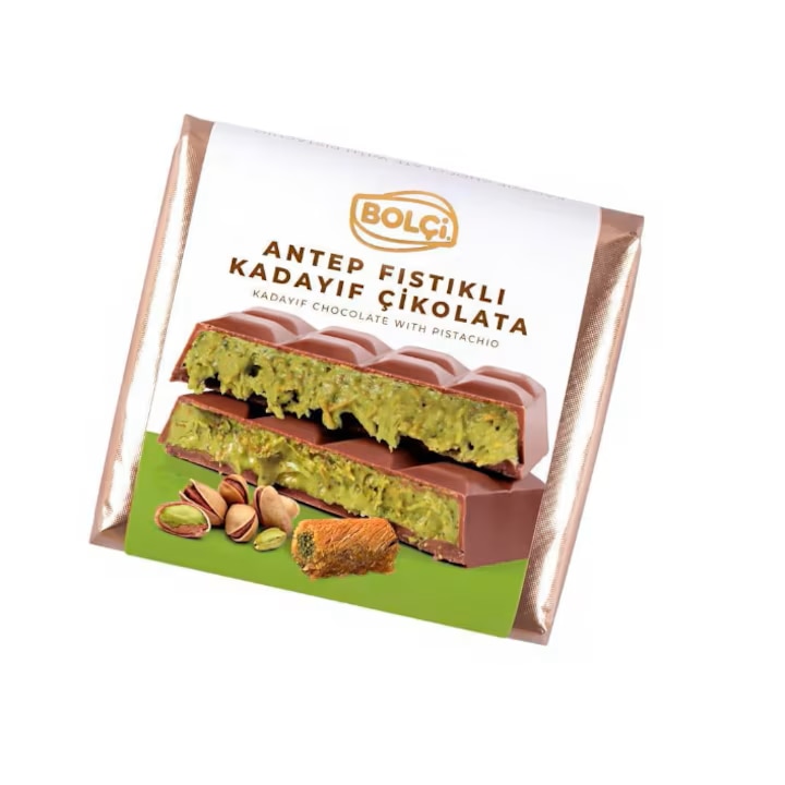 Ciocolata Fistic si Cataif Bolci 100g, Ciocolata Dubai - eMAG.ro