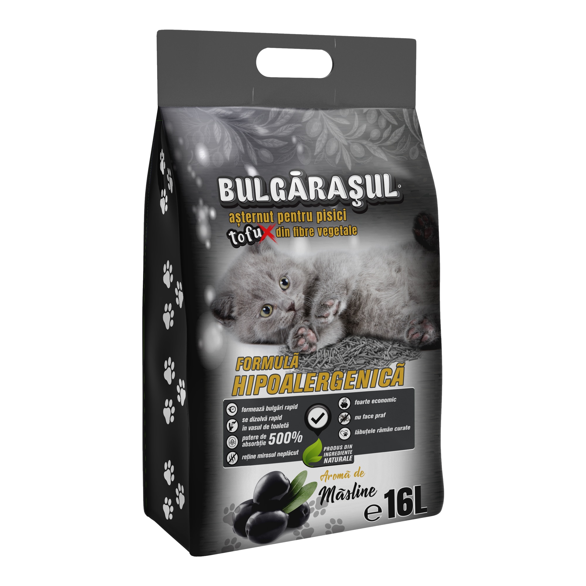 Asternut TOFU XTREME pentru Pisici – Masline, Ultra Absorbant, 100% ...