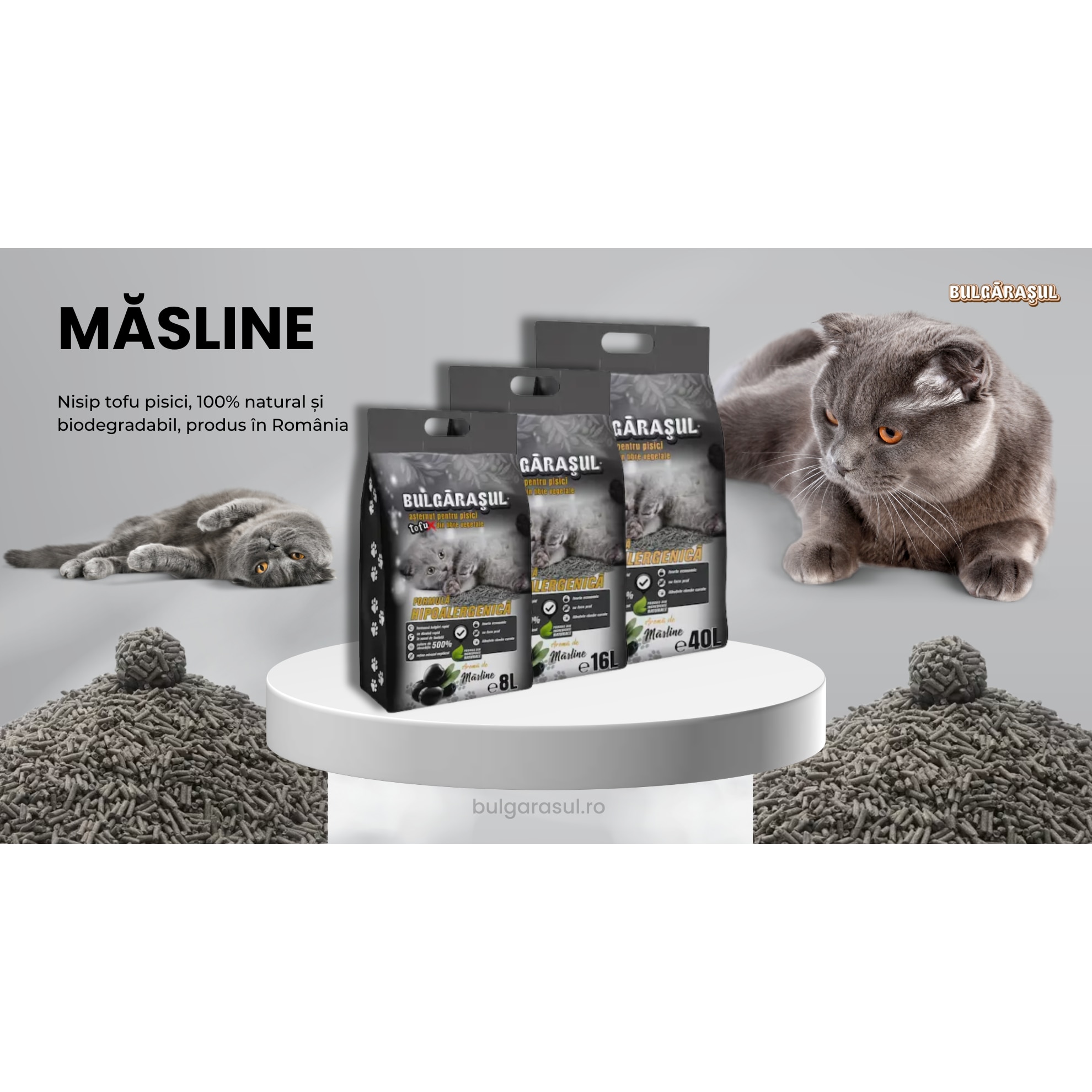 Asternut TOFU XTREME pentru Pisici – Masline, Ultra Absorbant, 100% ...