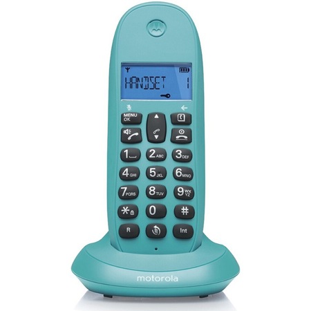 Telefon fix fara fir Motorola DECT C1001LB+, Turquoise - eMAG.ro