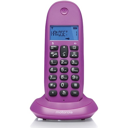 Telefon fix fara fir Motorola DECT C1001LB+, Violet - eMAG.ro