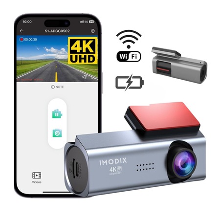 Camera Video De Bord Auto, IMODIX®, 4K UHD, Rezolutie 3840x2160, Wi-Fi ...