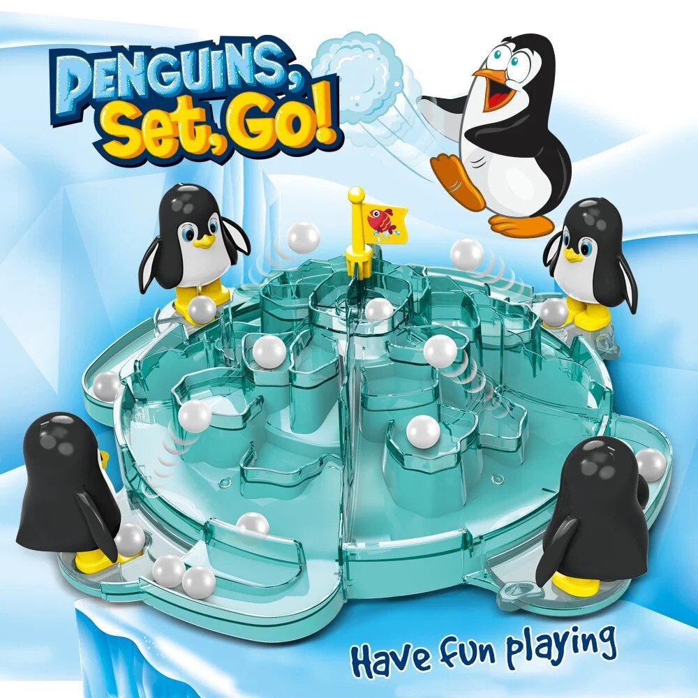 Joc interactiv de societate pentru copii Pinguini Set, Go! Ajuta la ...