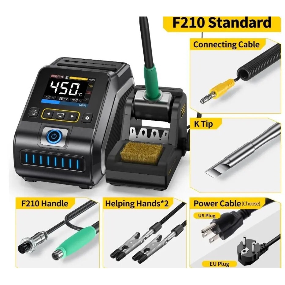 Statie de lipit digitala Fnirsi DWS-200 H210, 200W, temperatura ...