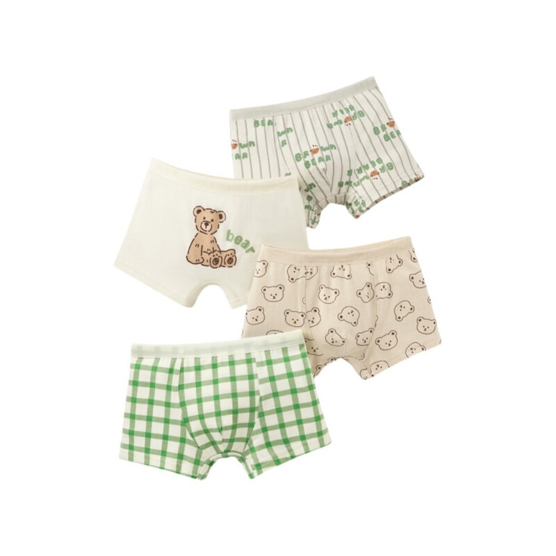 Lenjerie intima pentru baieti、Set de boxeri - 4 perechi，bumbac，110cm/12 ...