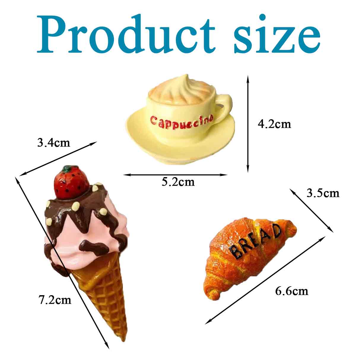 Set de magneti decorativi pentru frigider, multicolori, 3 bucati, din ...