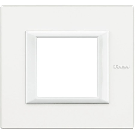 Placa rectangulara 2 module BTicino Axolute, alb, 95x104mm - eMAG.ro