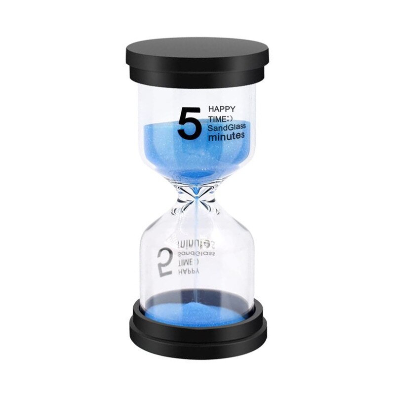 Timer de nisip 5 minute, design din sticla si acrilic, albastru, pentru ...
