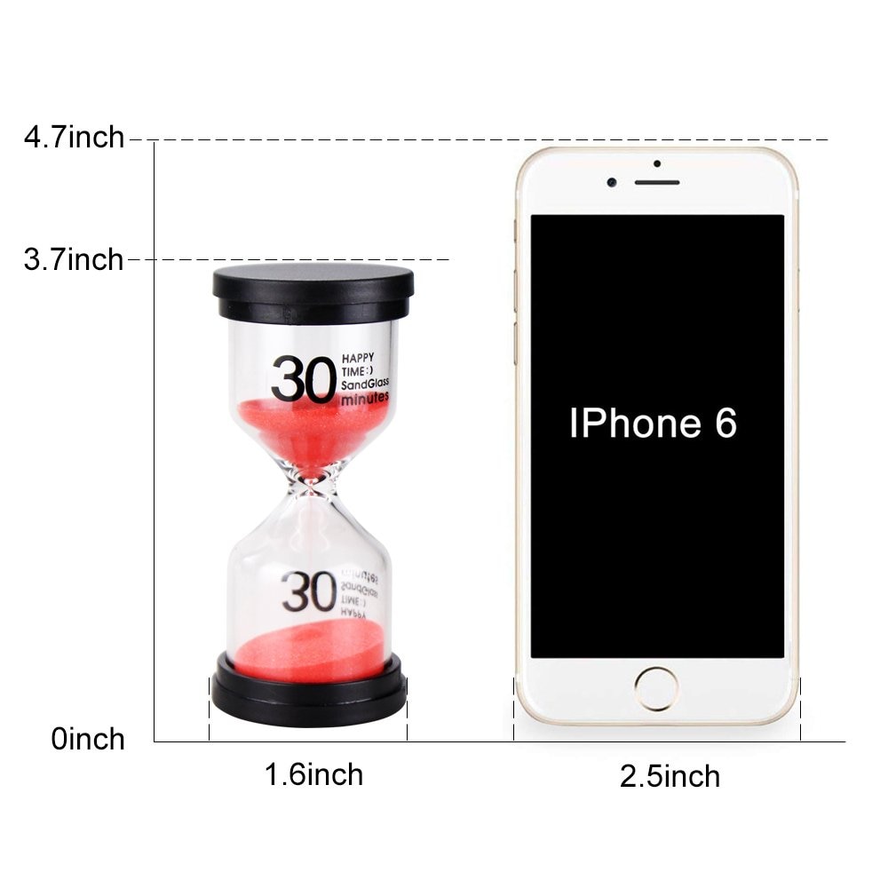 Timer de nisip 5 minute, design din sticla si acrilic, albastru, pentru ...