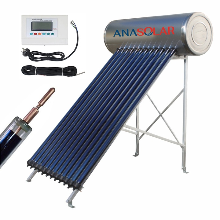 Panou solar presurizat 100 litri, pentru apa calda, cu Controler, heat ...