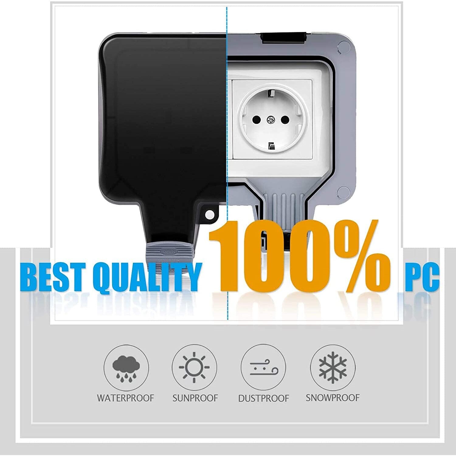 Priza de exterior impermeabila IP66, Excitat®, Model standard european ...