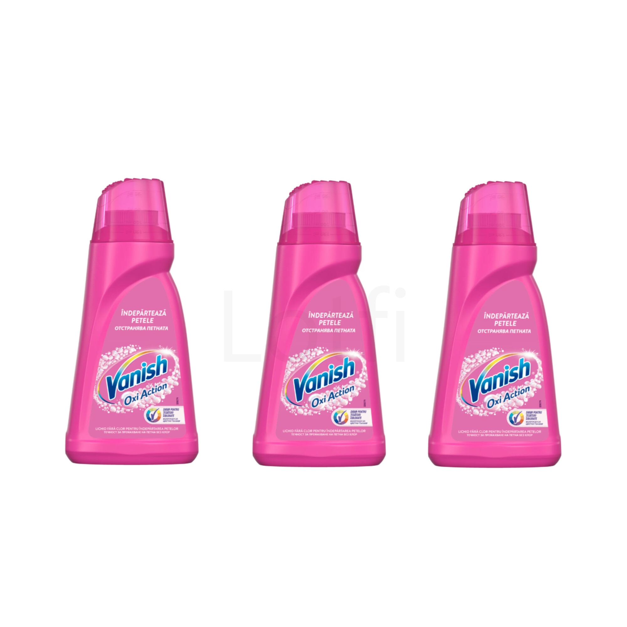 Pachet 3 x Solutie pentru indepartarea petelor pentru haine colorate ...