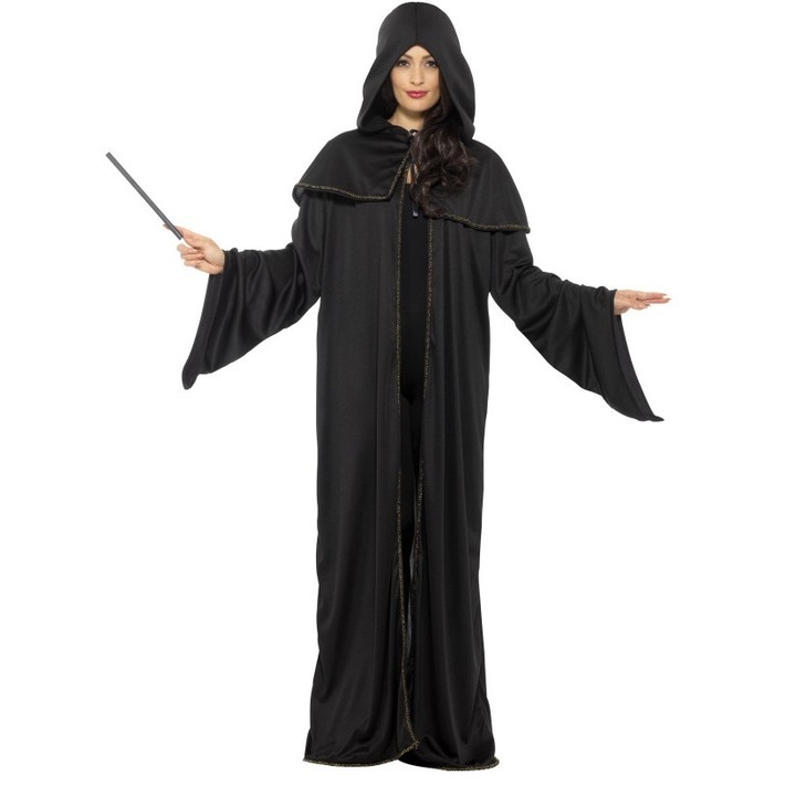 Pelerina vrajitor neagra cu gluga adulti - eMAG.ro