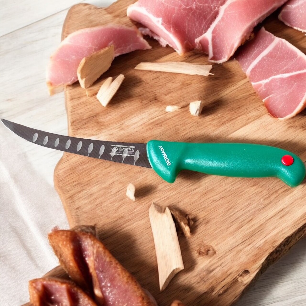 Cutit Profesional pentru Transat si Filetat, Otel German, 29 Cm, Verde ...