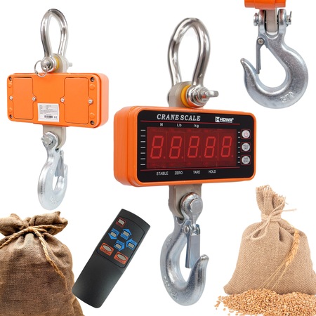 Balanta cu carlig 1500 kg, precizie de 200g cu ecran LCD, functie de ...